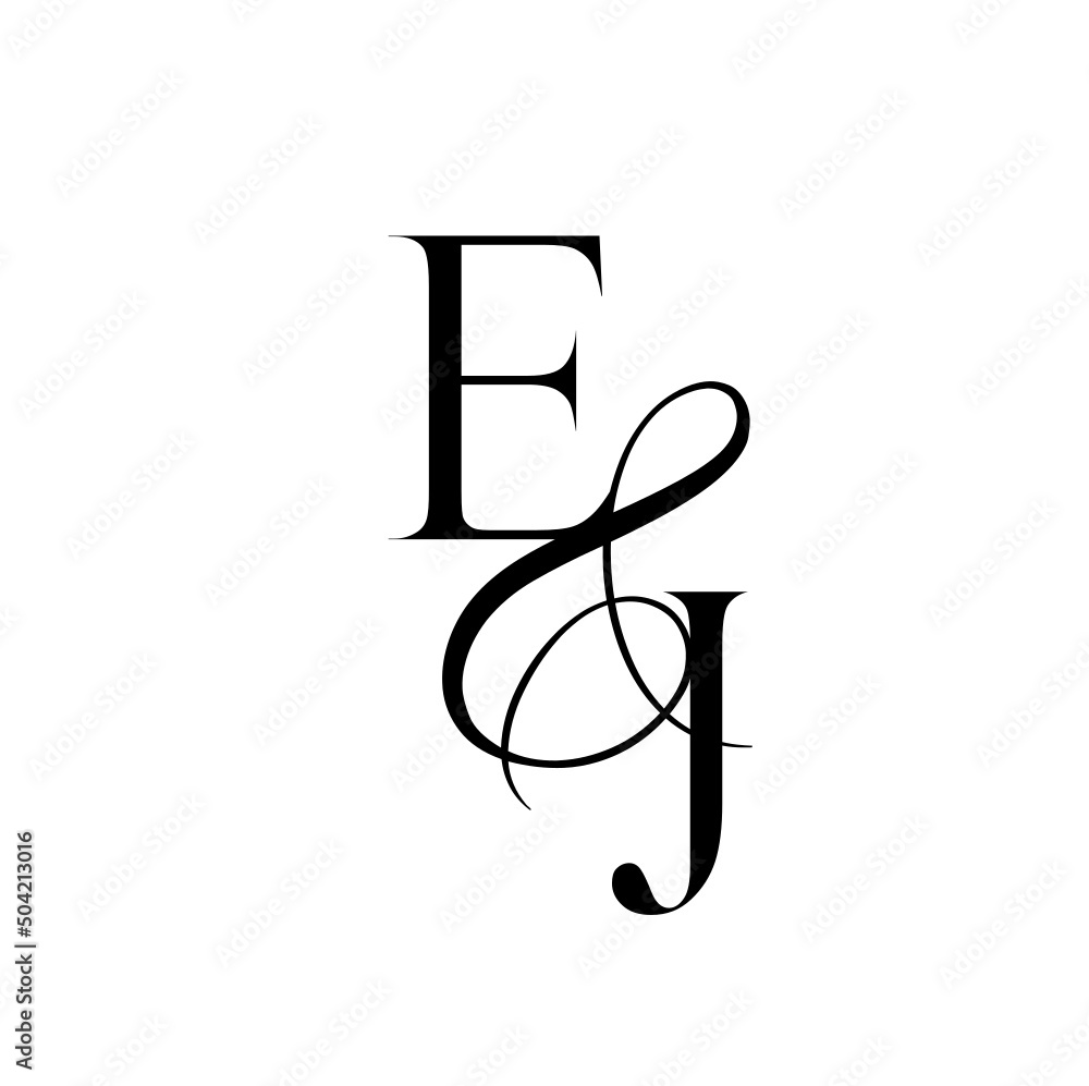 je, ej, monogram logo. Calligraphic signature icon. Wedding Logo ... je, ej, monogram logo. Calligraphic signature icon. Wedding Logo ...