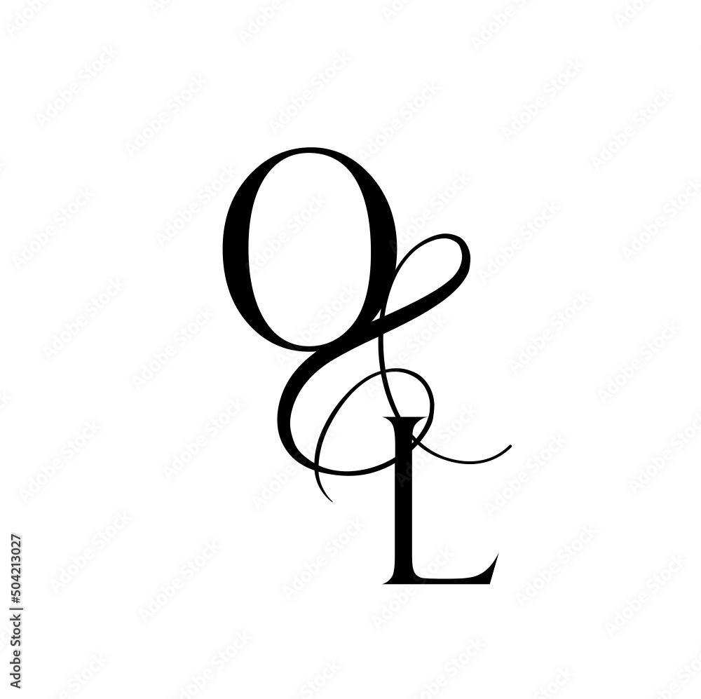 lo, ol, monogram logo. Calligraphic signature icon. Wedding Logo ...