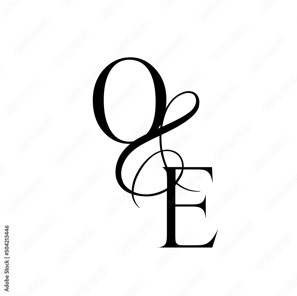 eo, oe, monogram logo. Calligraphic signature icon. Wedding Logo ...