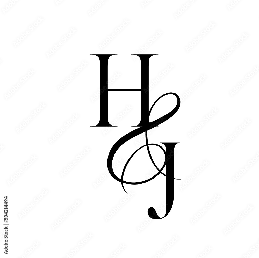 jh, hj, monogram logo. Calligraphic signature icon. Wedding Logo ... jh, hj, monogram logo. Calligraphic signature icon. Wedding Logo ...