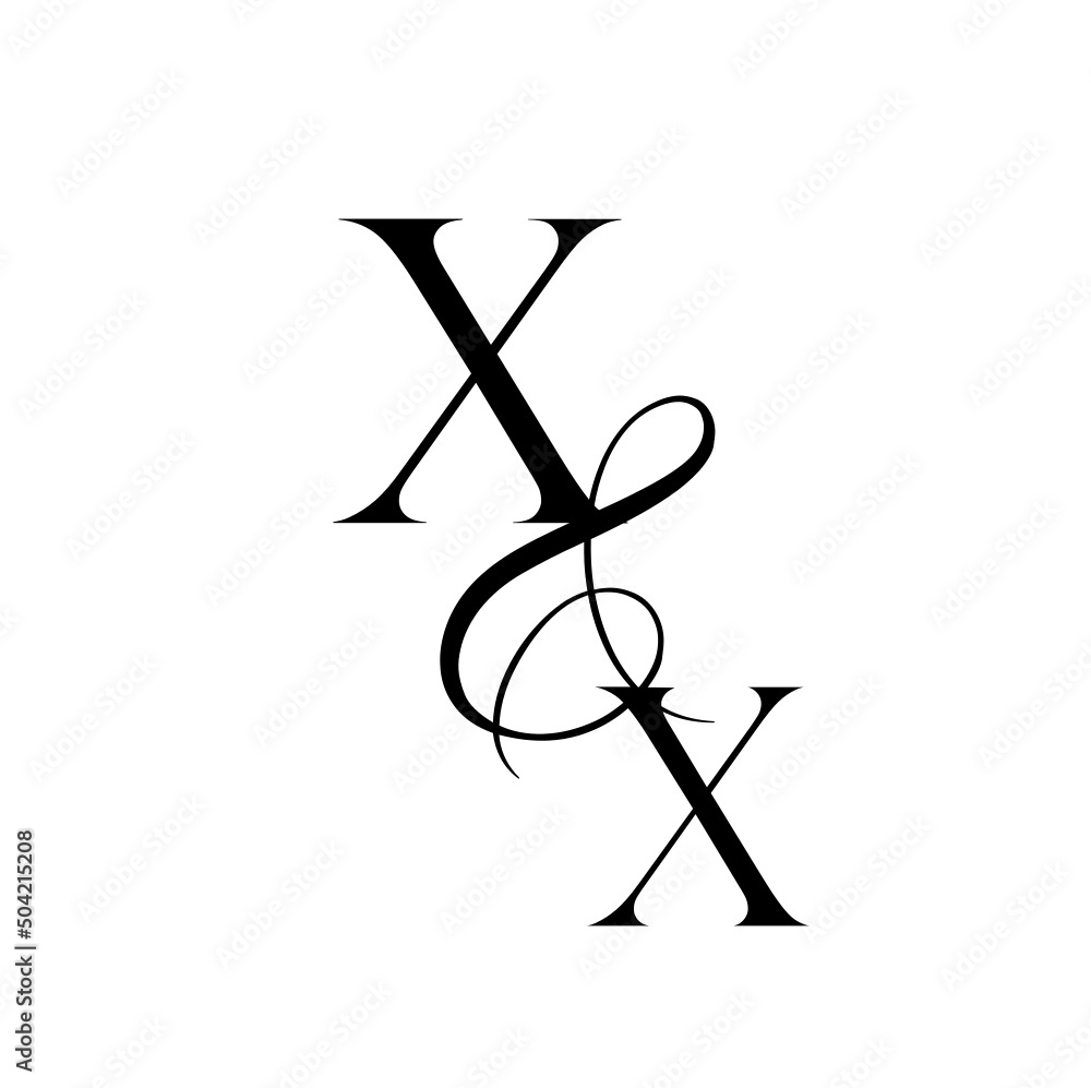 xx, xx, monogram logo. Calligraphic signature icon. Wedding Logo ...
