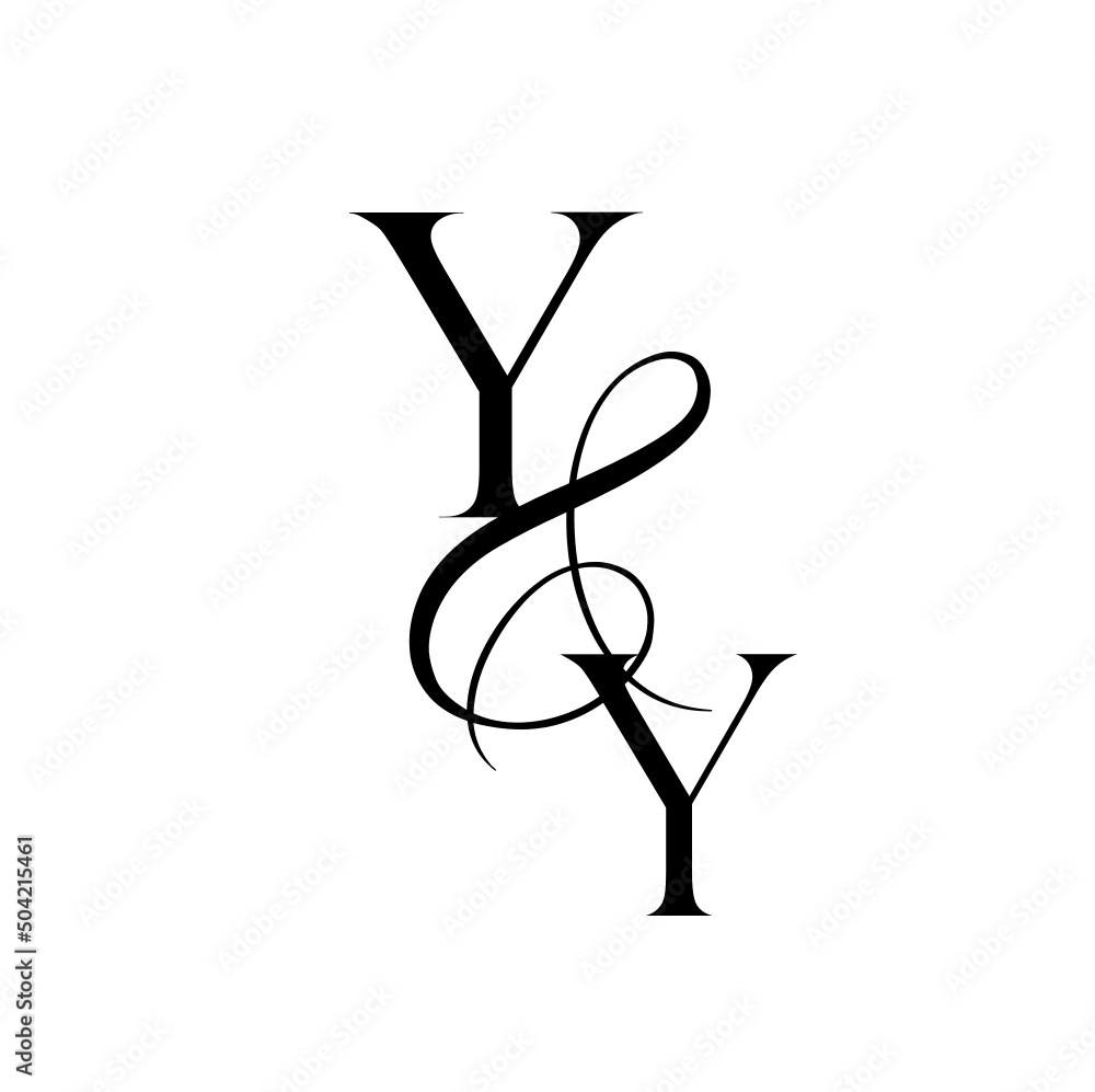 yy, yy, monogram logo. Calligraphic signature icon. Wedding Logo ...