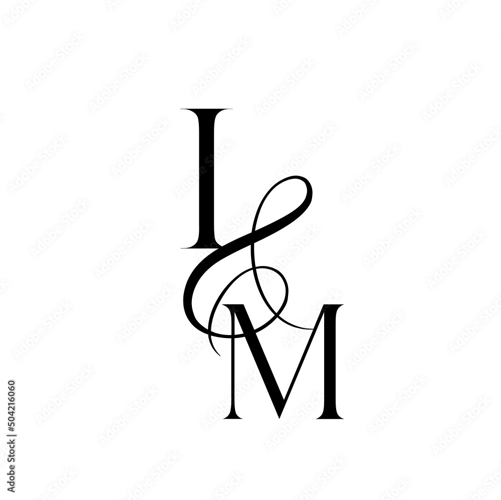 mi, im, monogram logo. Calligraphic signature icon. Wedding Logo ...