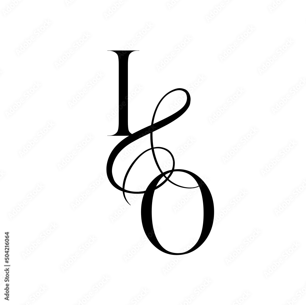 oi, io, monogram logo. Calligraphic signature icon. Wedding Logo ...