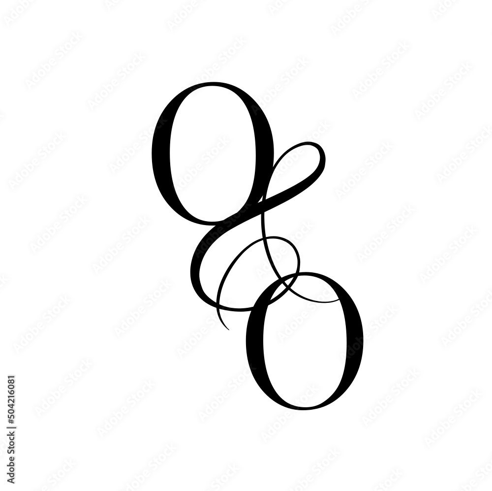 oo, oo, monogram logo. Calligraphic signature icon. Wedding Logo ...