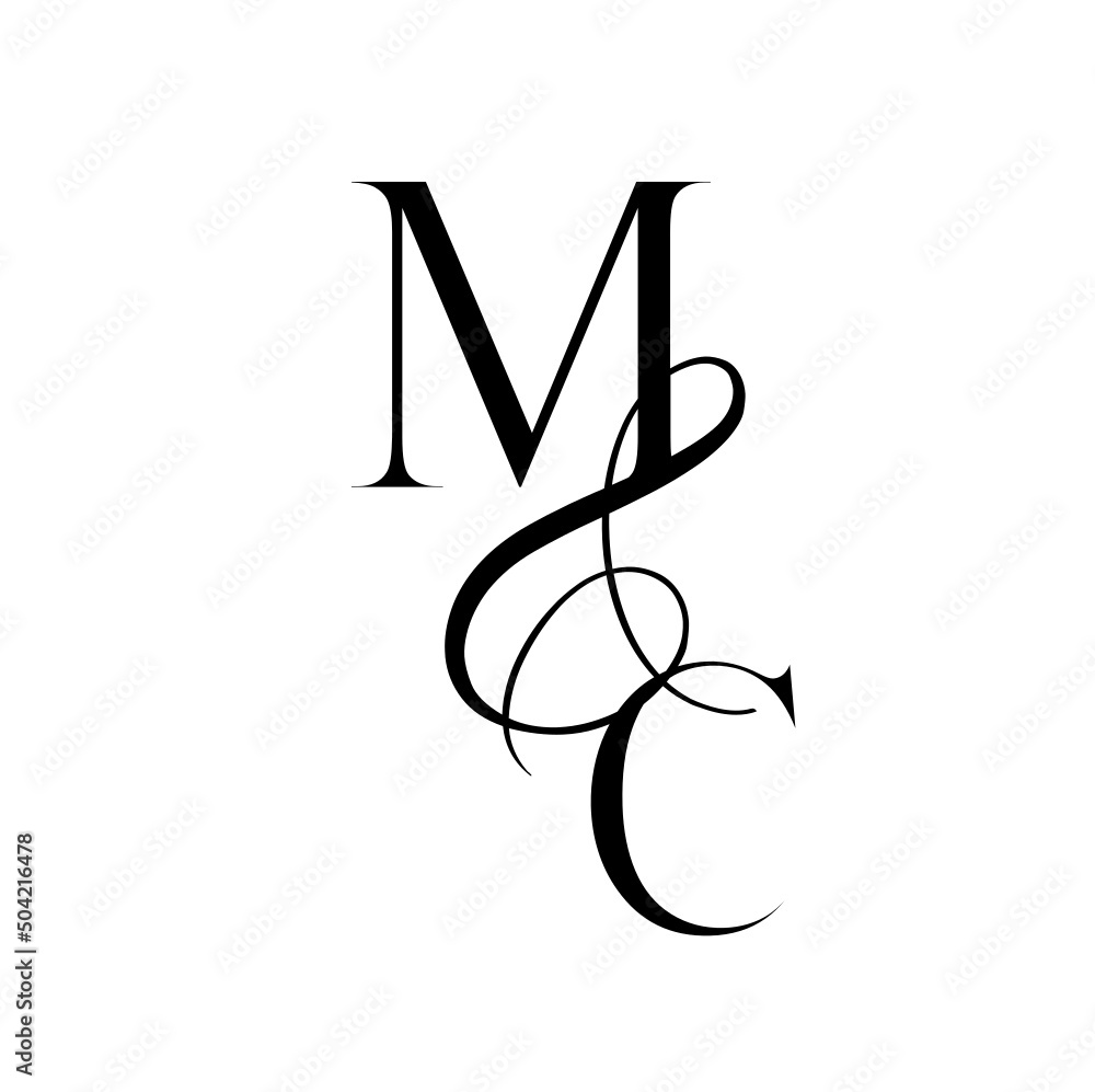 cm, mc, monogram logo. Calligraphic signature icon. Wedding Logo ...