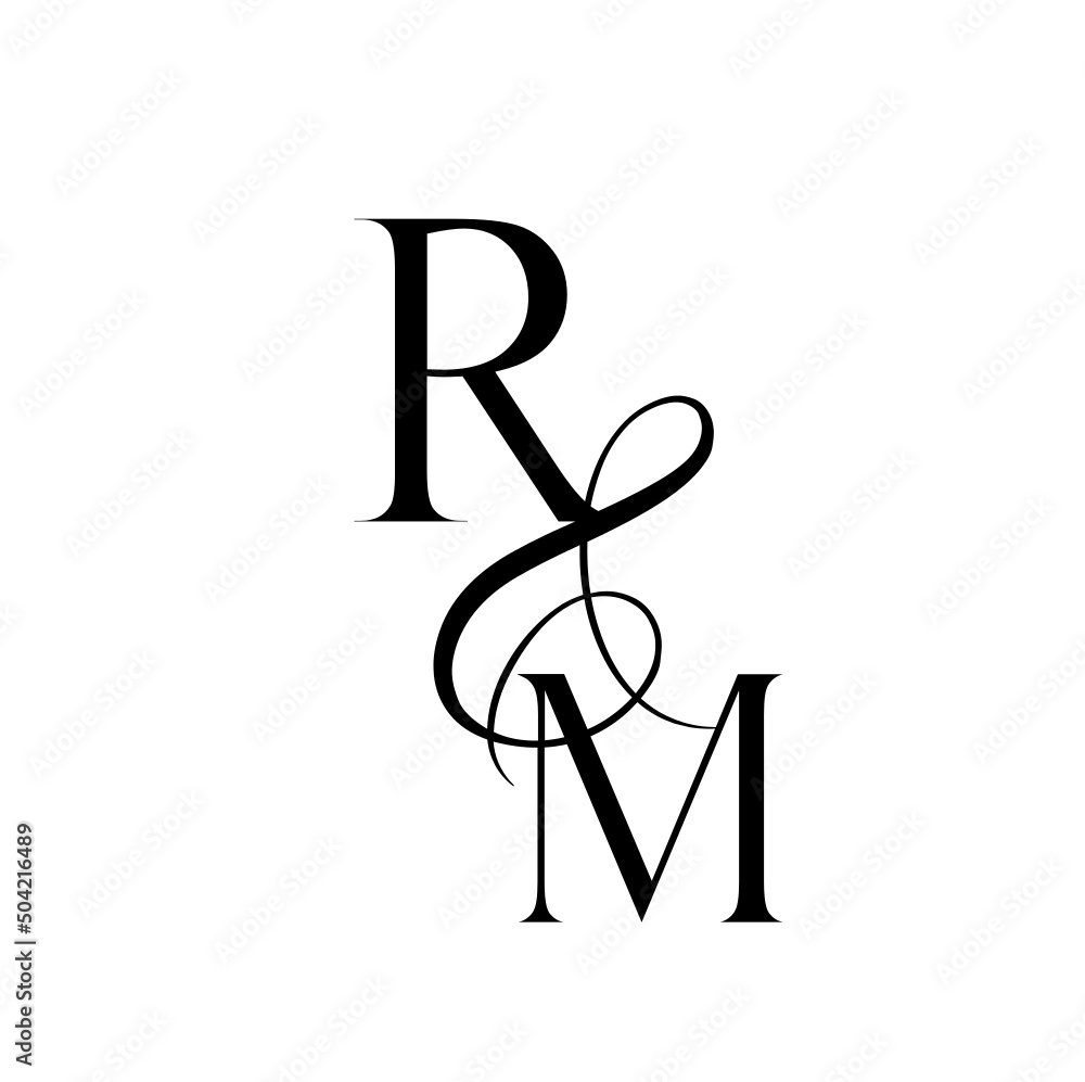 mr, rm, monogram logo. Calligraphic signature icon. Wedding Logo ...