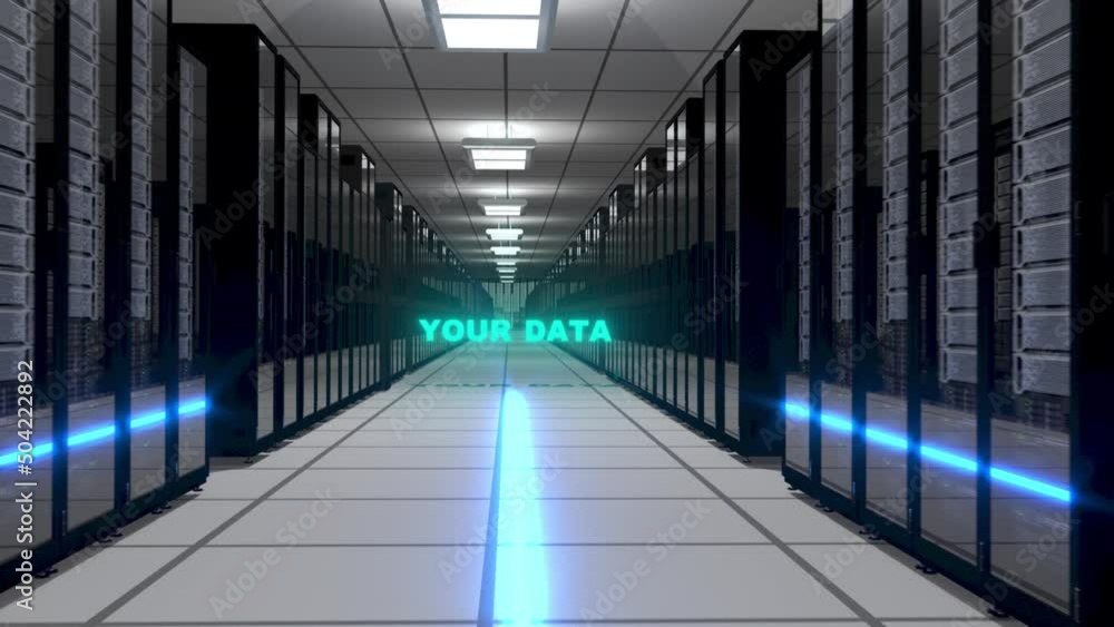 Computer rack server explodes in large fireball server room corridor ...