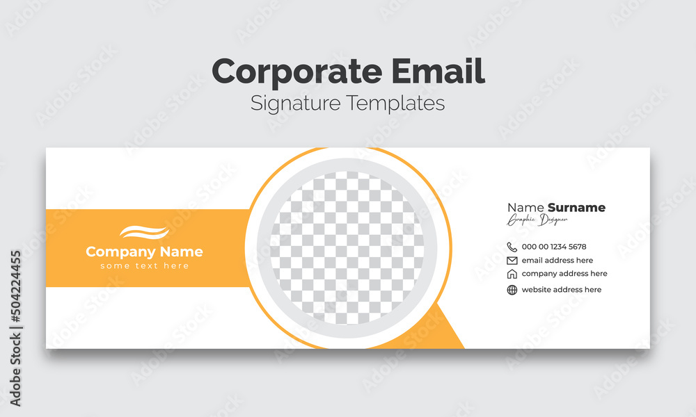 Corporate Modern Email Signature Design template. Email signature ...