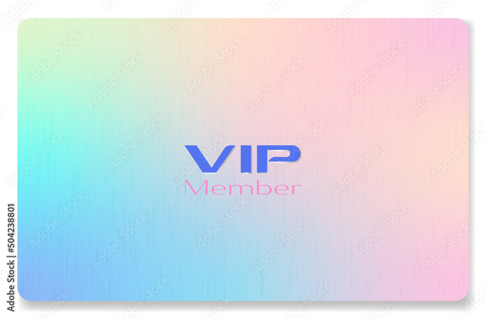 Modern VIP membership card template on textured gradient holographic ...