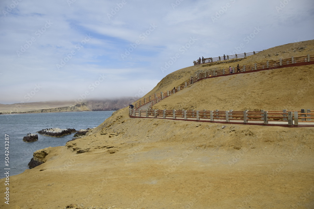 Coastline, Paracas National Reserve. Cliffs in the Paracas National ...