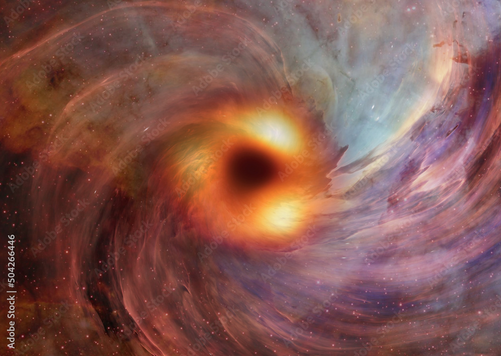 Blackhole 2022 Illustration showing the real image captured by the ...