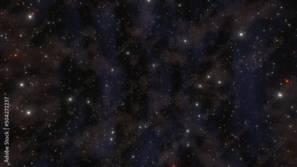 Space night sky with shining stars, galaxy exploration through outer ...