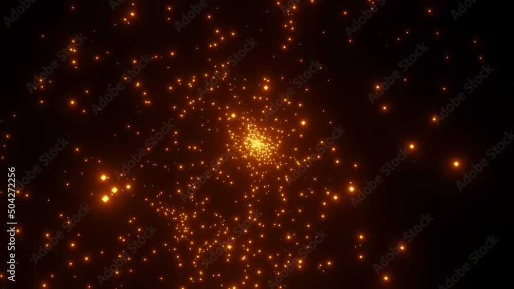Emergence and spread of orange particles from center. Explosion of ... Emergence and spread of orange particles from center. Explosion of ...