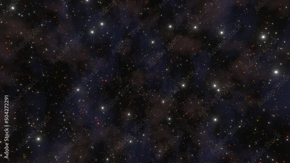 Space night sky with shining stars, galaxy exploration through outer ...