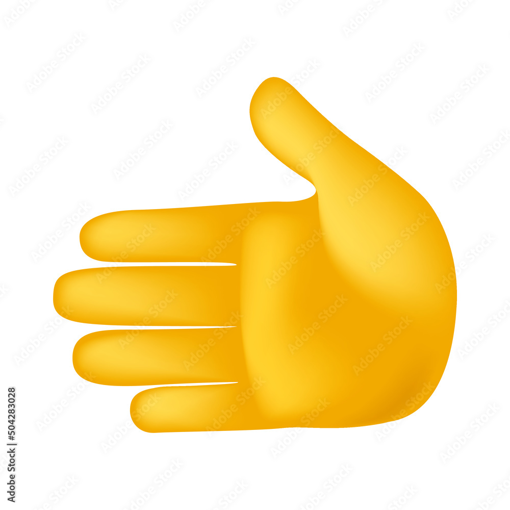 Leftwards Emoji Icon Illustration Sign. Palm Hand Vector Symbol ...