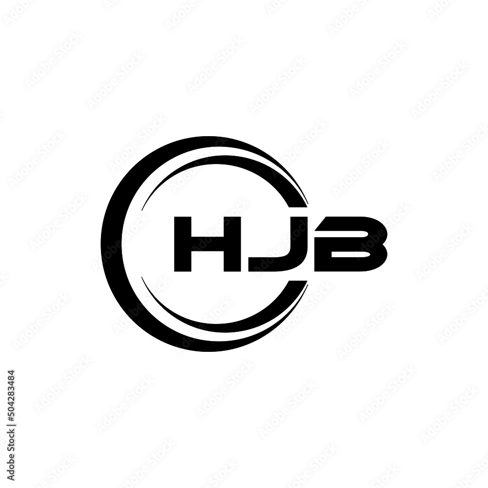 HJB letter logo design with white background in illustrator, vector ...