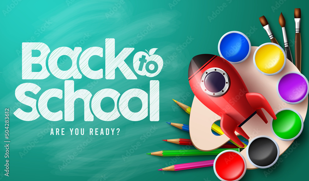 Back to school education vector design. Back to school typography text ...