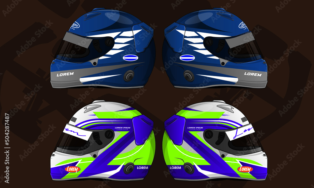 Sports racing helmet template vector design Stock Vector | Adobe Stock