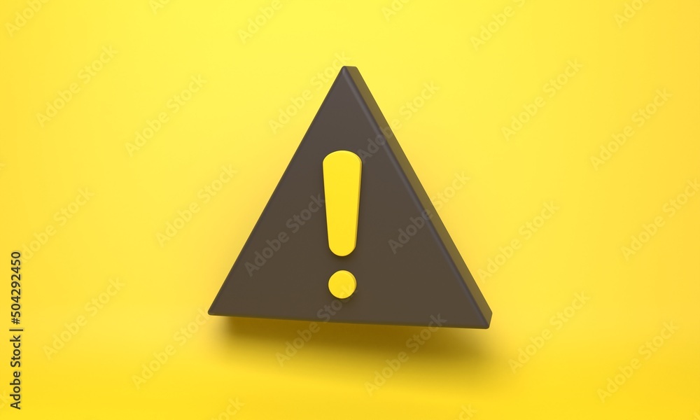 Attention mark background 3DCG illustration Stock Illustration | Adobe ...