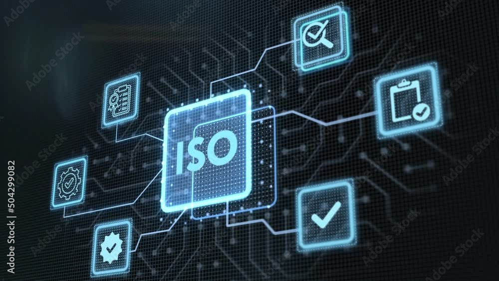 ISO Standard certification standardisation quality control concept on ...