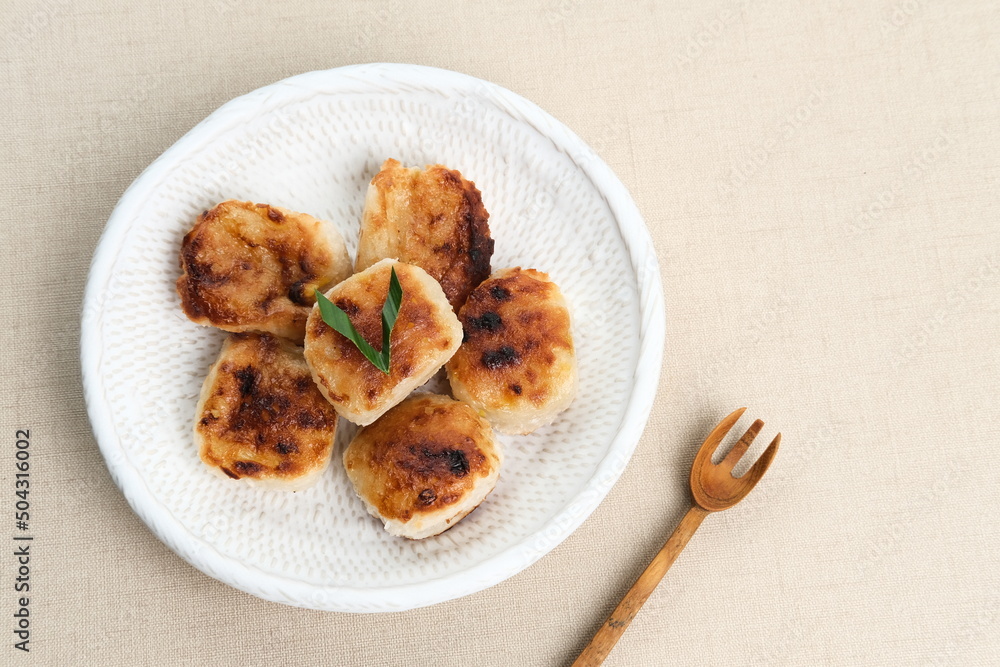 Wingko or Wingko Babat, a traditional Indonesian snack made from grated ...