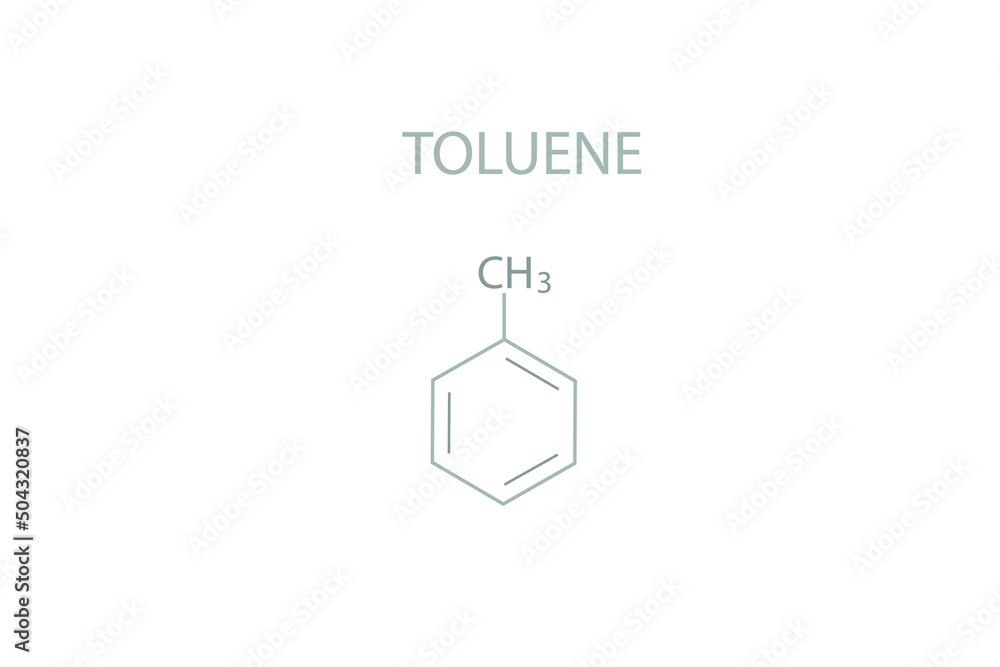 Toluene molecular skeletal chemical formula. Stock Vector | Adobe Stock