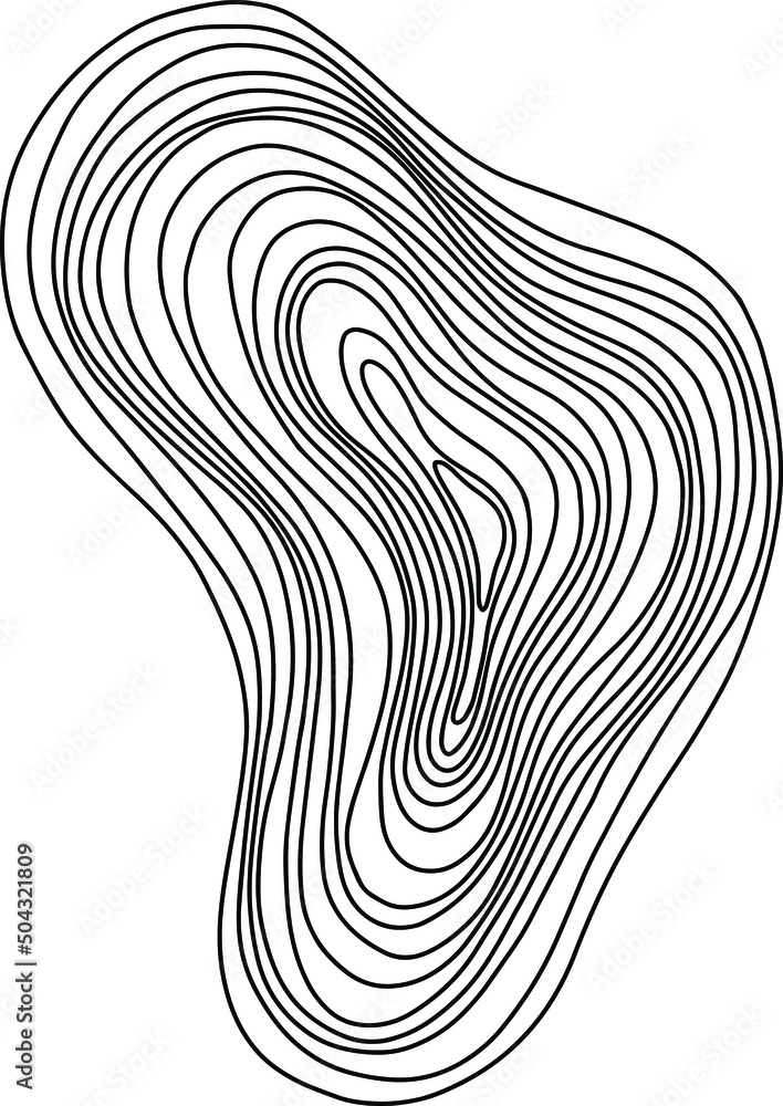 Abstract tree rings. Vector topographic map concept. Seamless ...