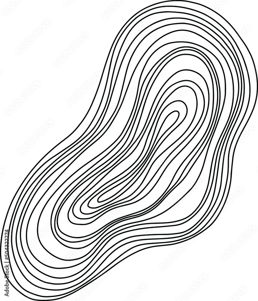 Abstract tree rings. Vector topographic map concept. Seamless ...