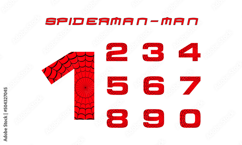 Spiderman 0 to 9 Number cut file, SVG , Cricut, Silhouette , Eps ...