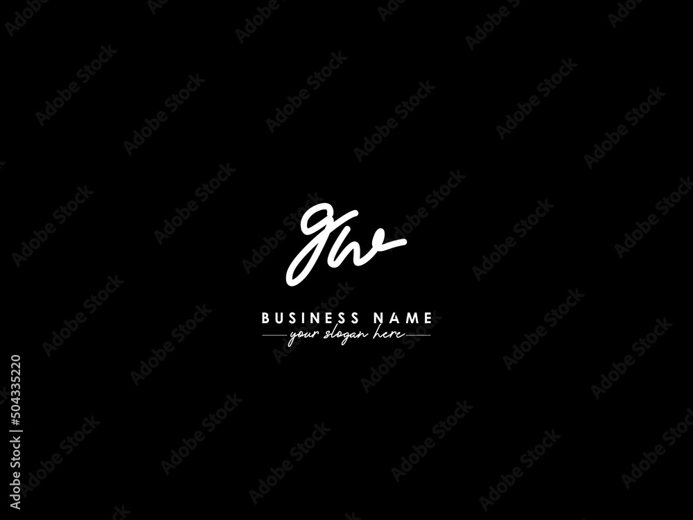 Letter GW Signature Logo, Signature Gw wg Logo Icon Vector For Company ...