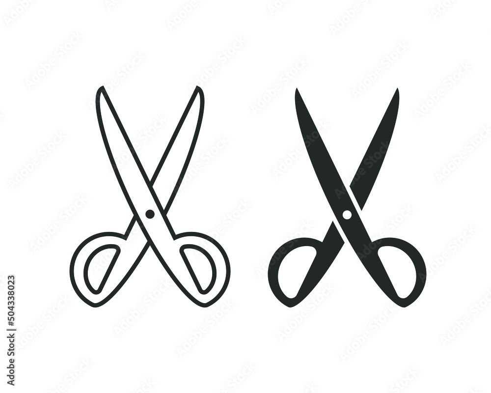 Scissors icon. Cut symbol sign. Vector illustration image. Stock Vector ...