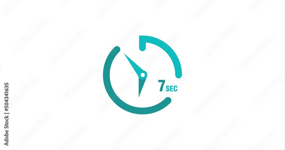 7 seconds timer clocks modern animation design Stock ビデオ | Adobe Stock