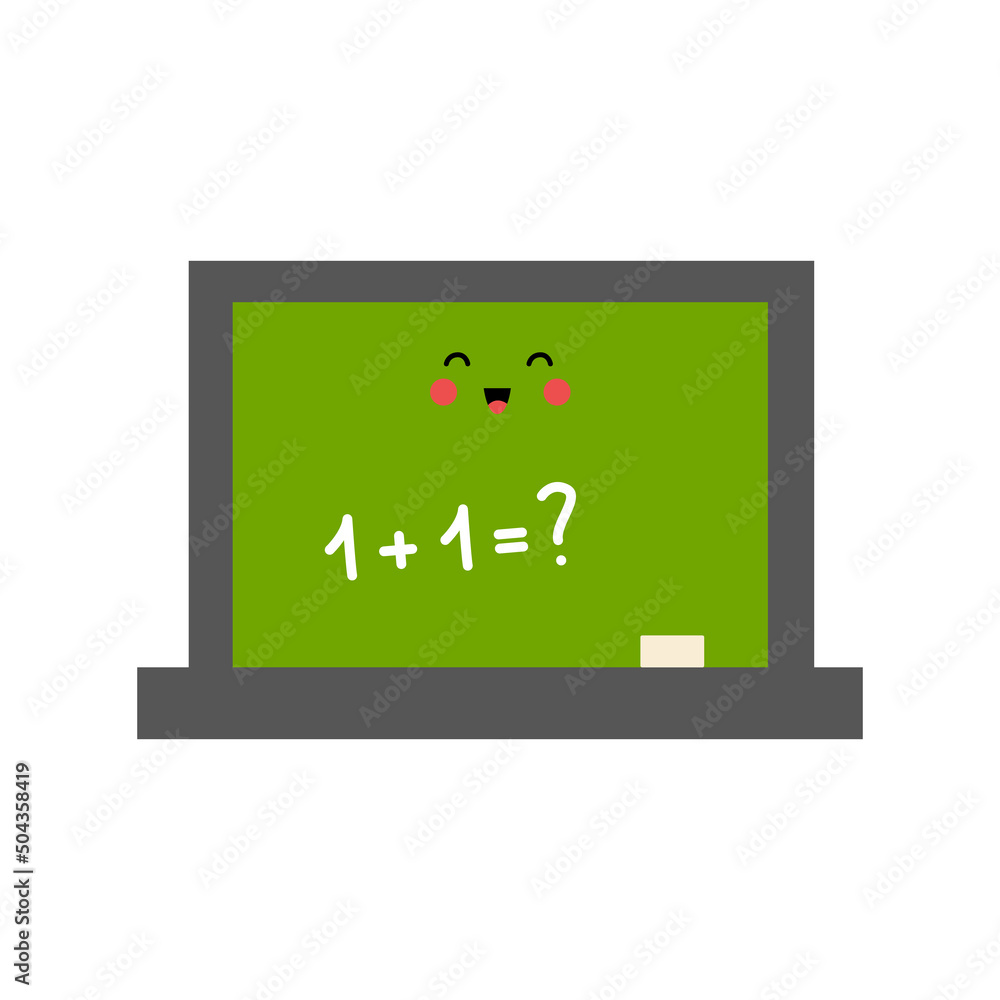 Vector illustration of cute school blackboard on white background ...