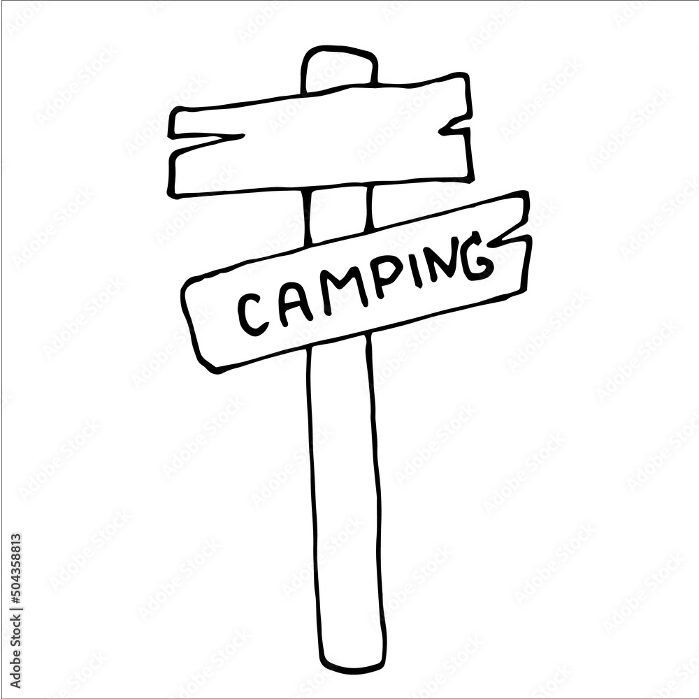 Sign Clipart Camping
