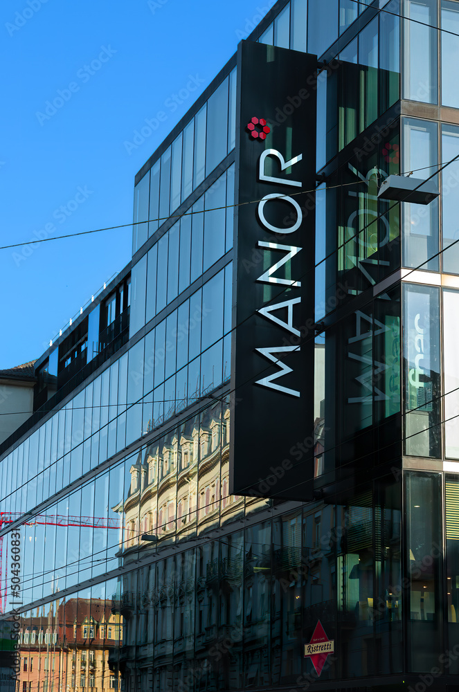 Biel, Switzerland - Mai 11, 2022: Manor AG is the largest Swiss ...