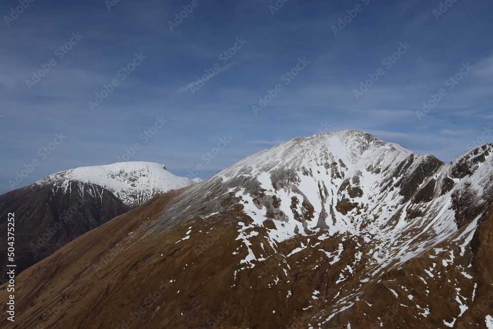 Ben Nevis Sgurr a'Mhaim mamores scotland highlands Stock Photo | Adobe ...