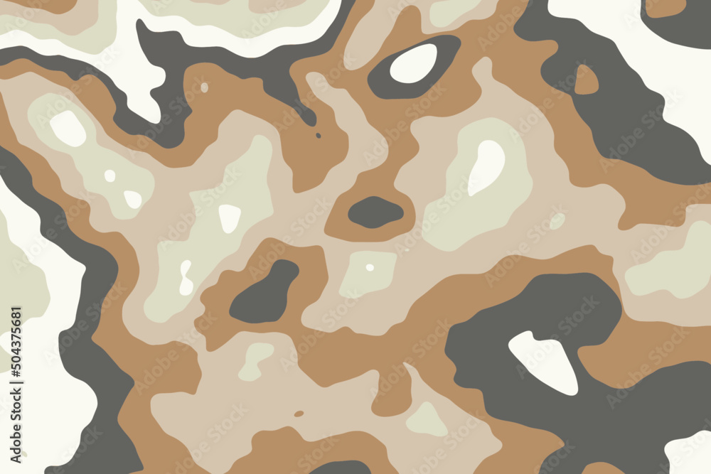 Wavy camouflage texture in khaki colors. Military pattern design in ...