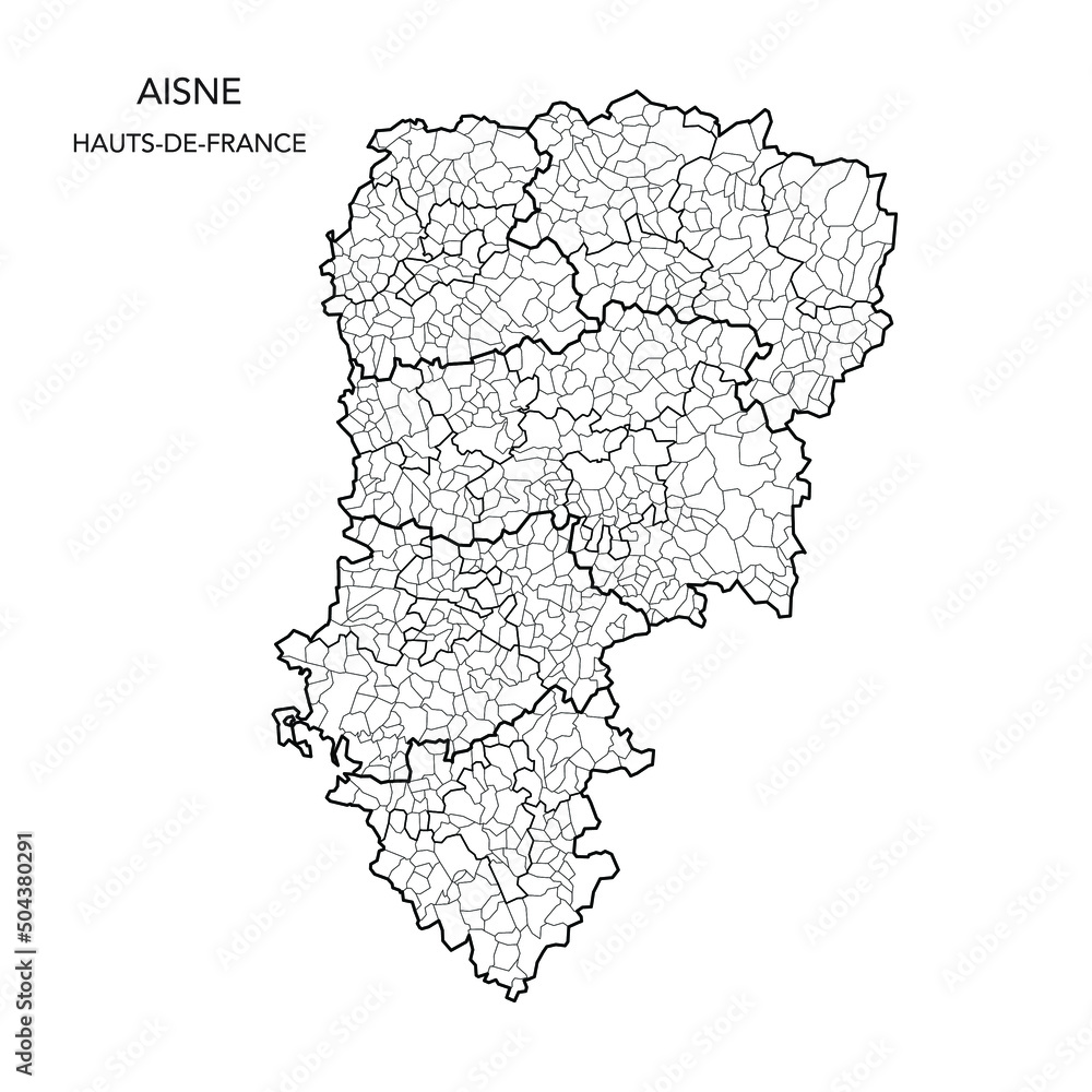 Vector Map of the Geopolitical Subdivisions of The Département De L ...