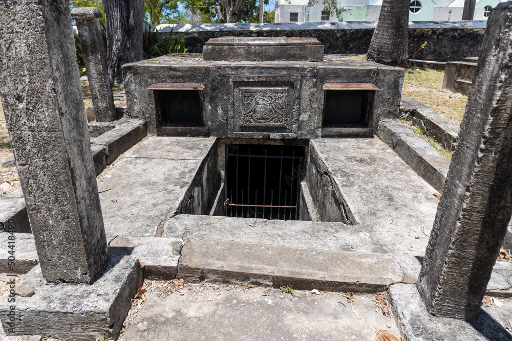 The Chase Vault burial vault in cemetery of Christ Church Parish Church ...