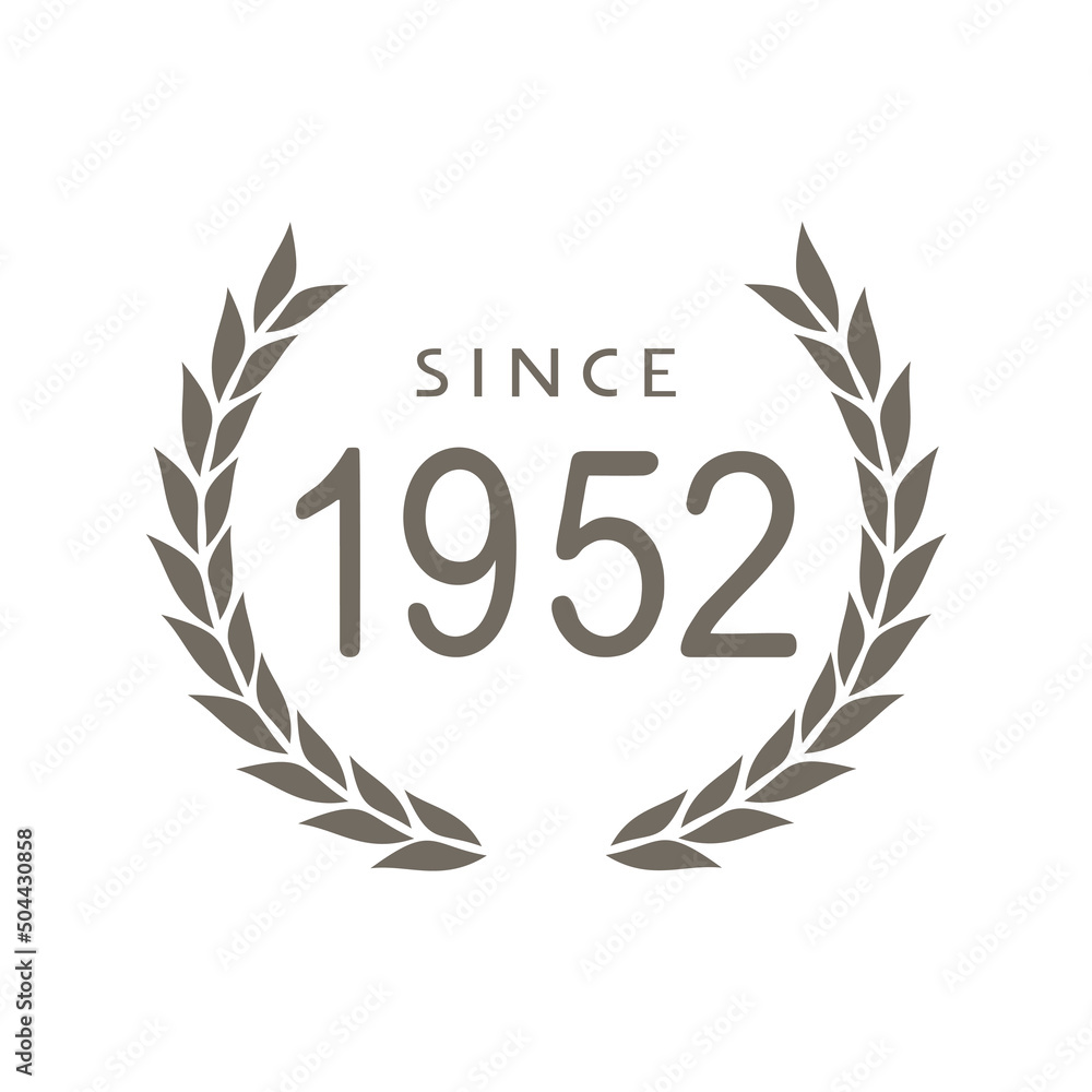 Since 1952 year anniversary celebration Stock Vector | Adobe Stock