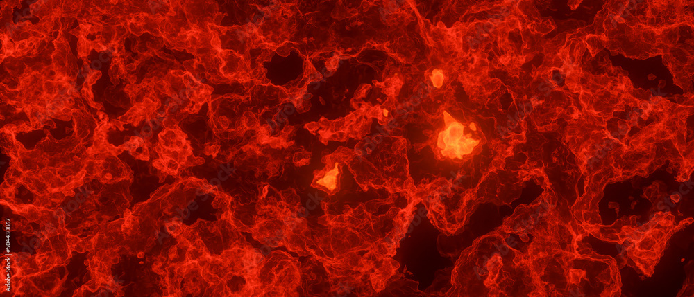 Fire clouds space background. 3d rendering Stock Illustration | Adobe Stock