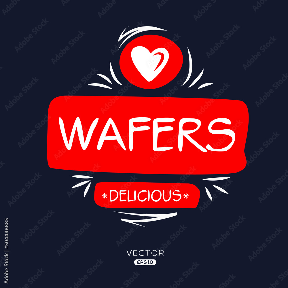 Creative (Wafers) logo, Wafers sticker, vector illustration. Stock ...