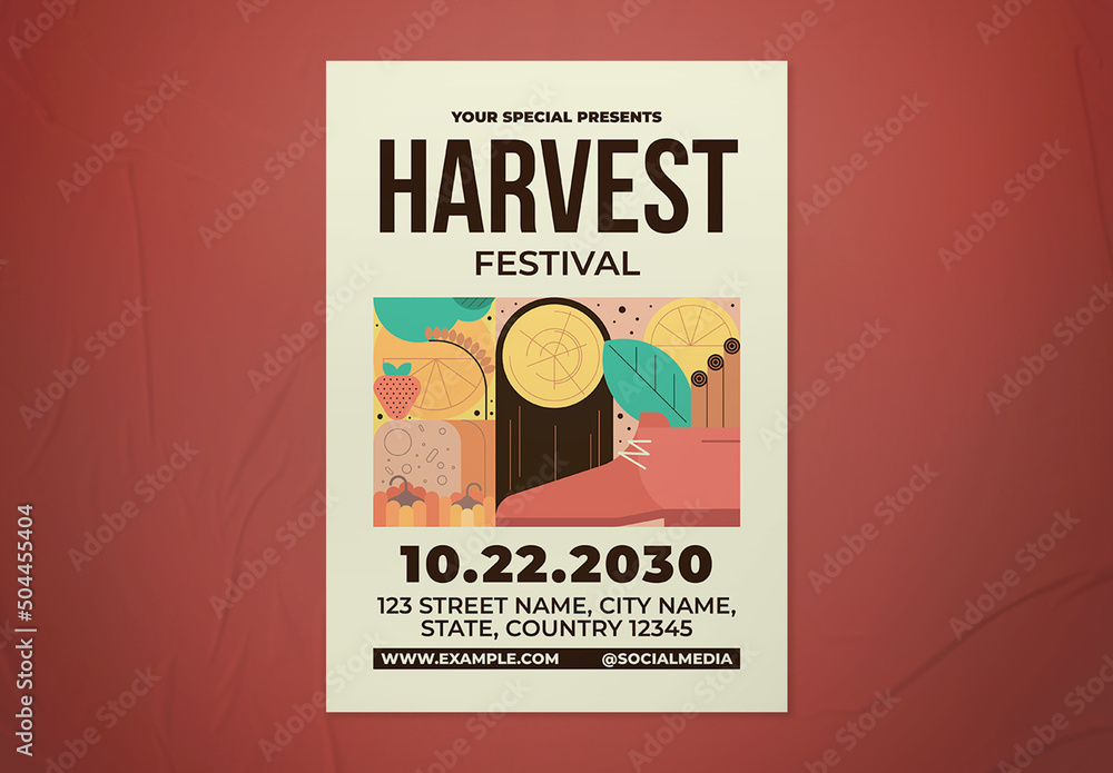 Harvest Festival Flyer Stock Template | Adobe Stock