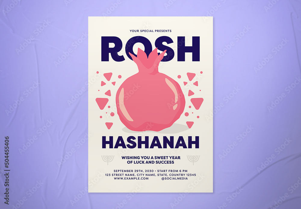 Rosh Hashanah Flyer Stock Template | Adobe Stock