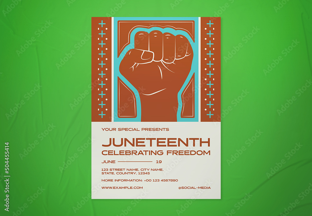 Juneteenth Flyer Stock Template | Adobe Stock