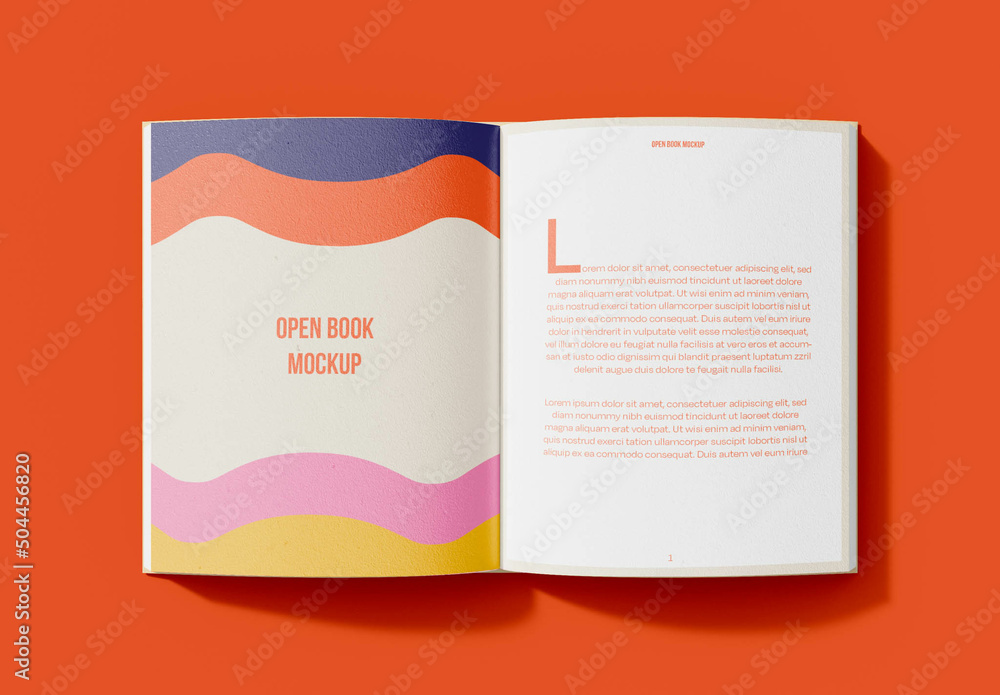Open Book Mockup Stock Template | Adobe Stock