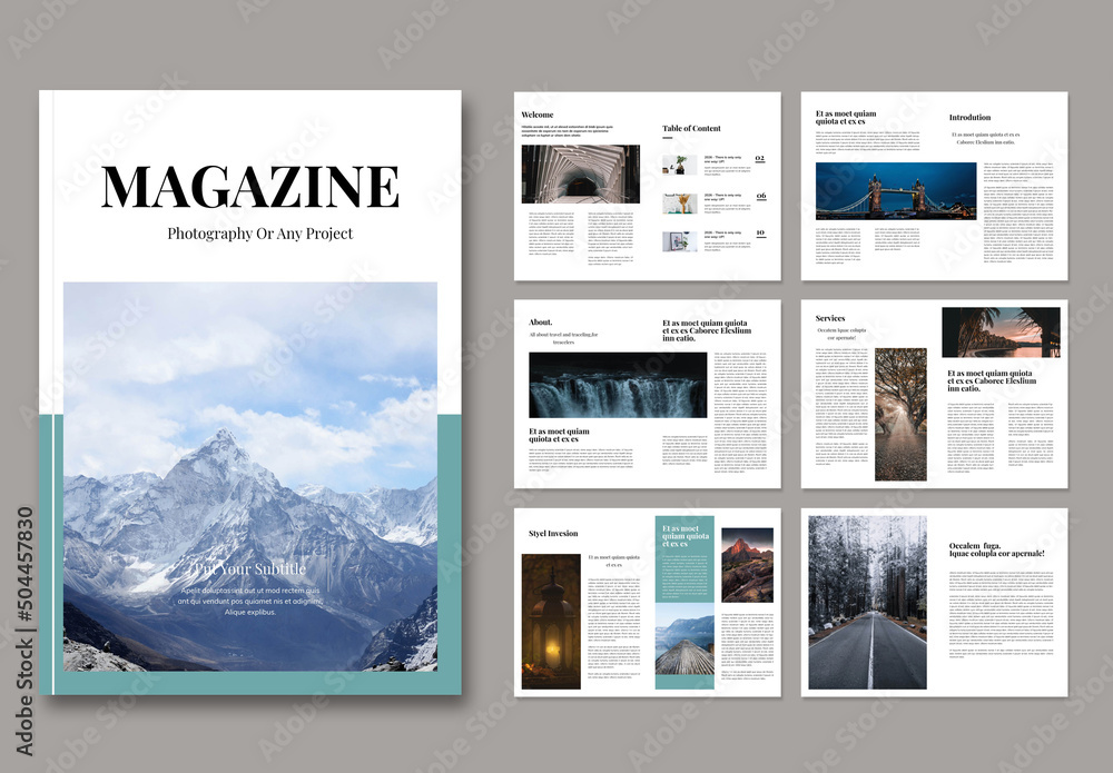 Creative Magazine Layout Stock Template | Adobe Stock