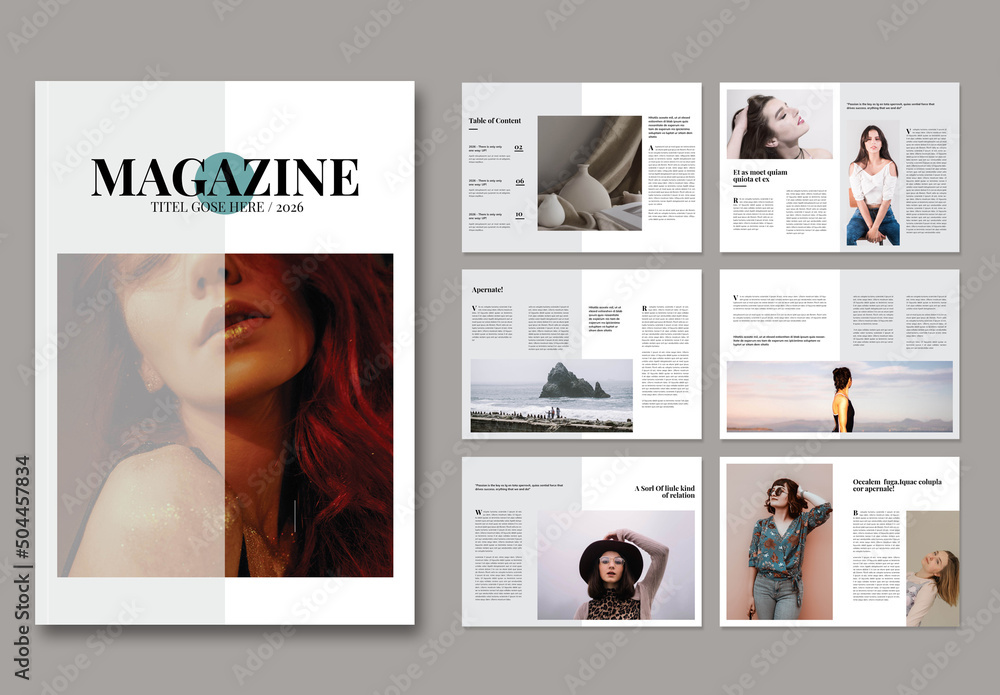 Magazine Layout Stock Template | Adobe Stock