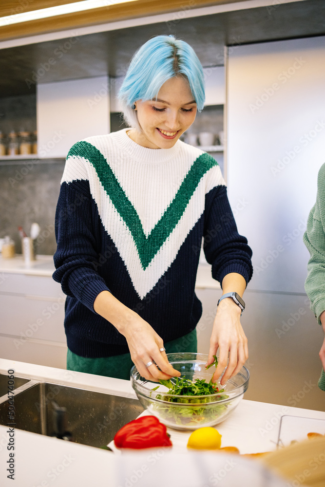 Process of slicing vegetables Stock Photo | Adobe Stock